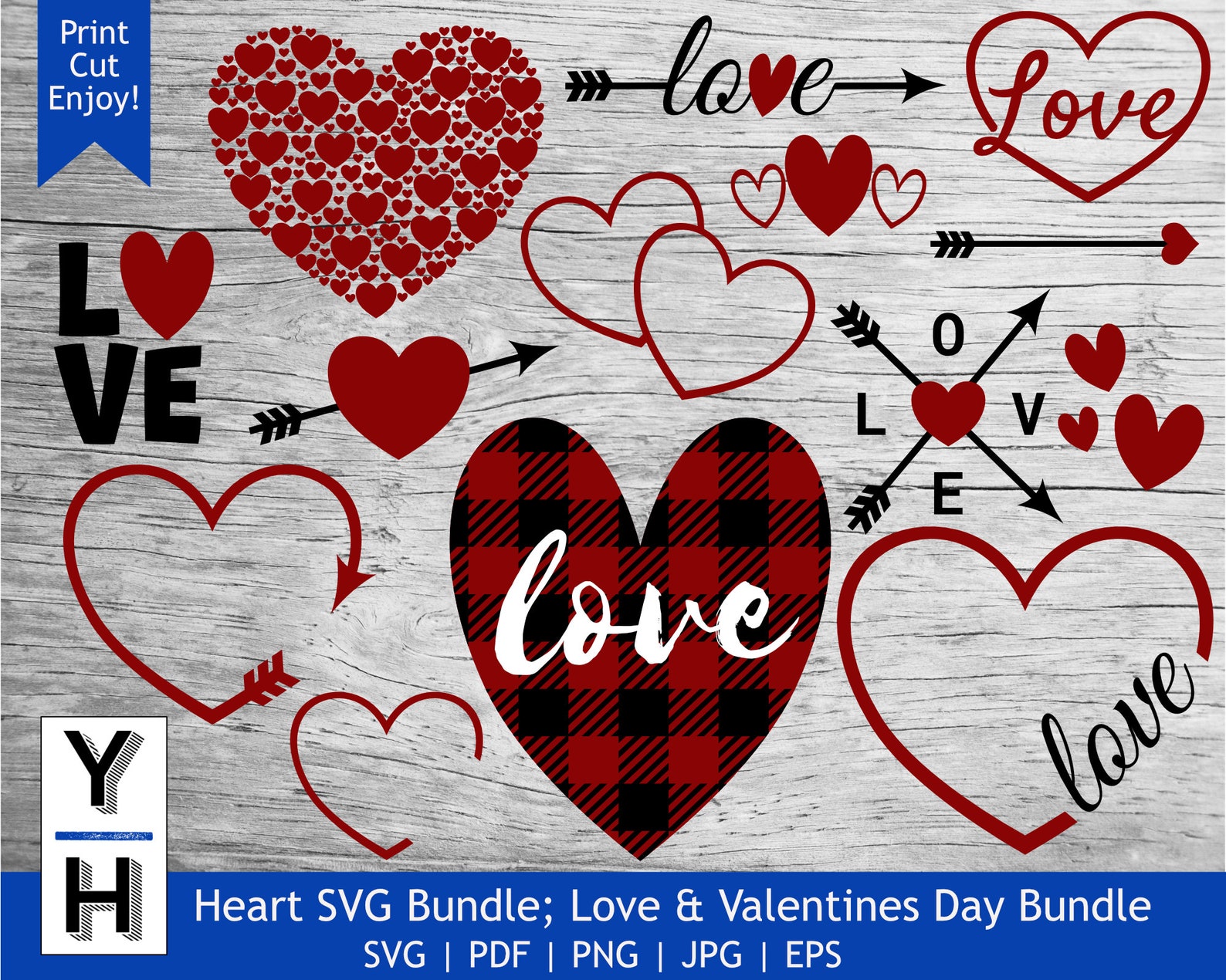 Valentine SVG Bundle Love SVG Heart SVG Valentines Day - Etsy