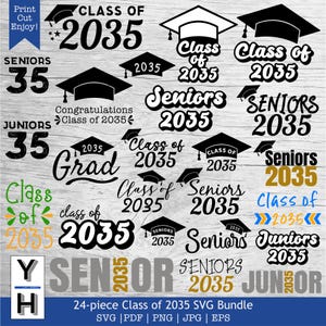 Class of 2035 SVG Bundle | Senior 2035 SVG | Seniors 2035 PNG | Senior ...