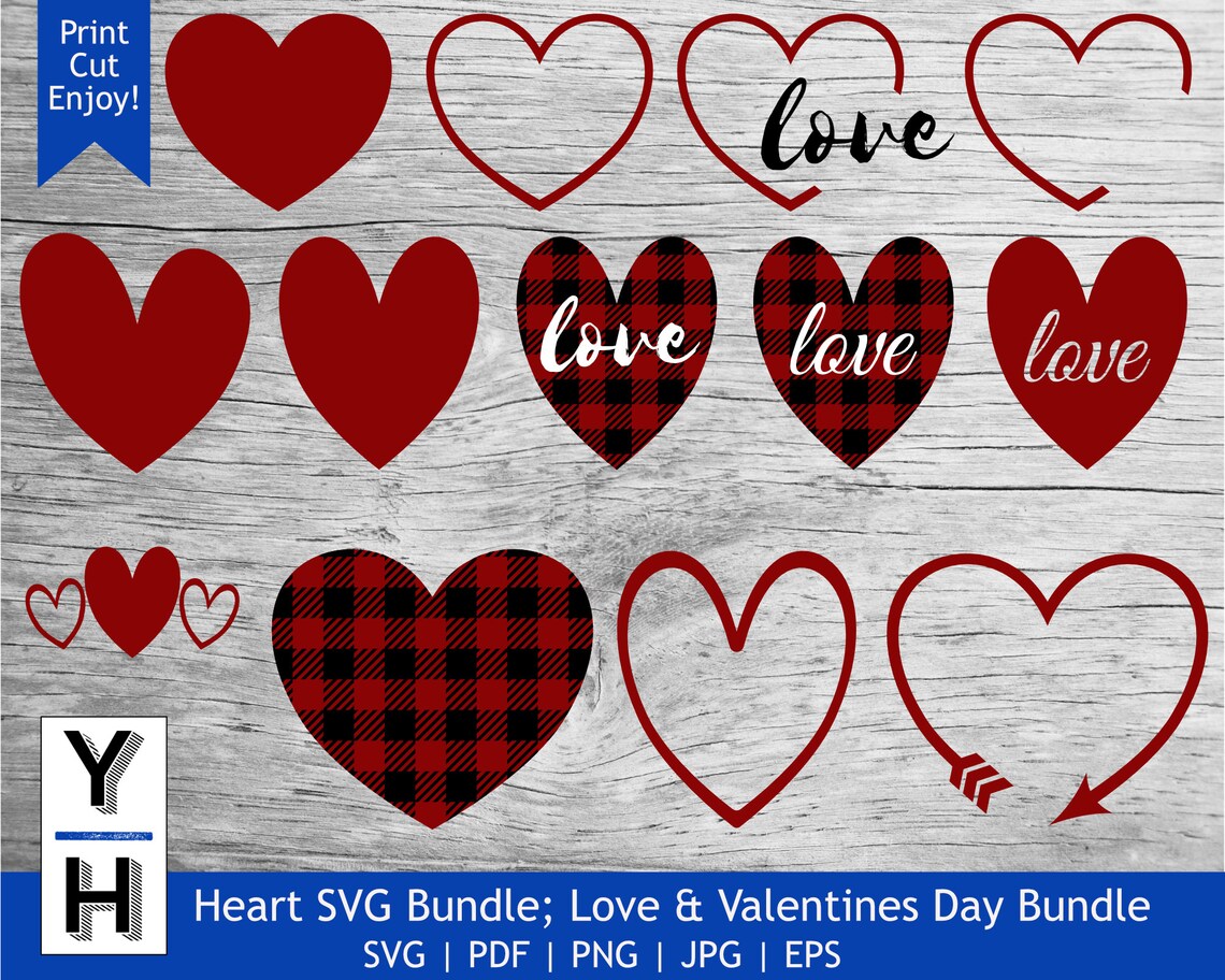 Valentine SVG Bundle Love SVG Heart SVG Valentines Day - Etsy