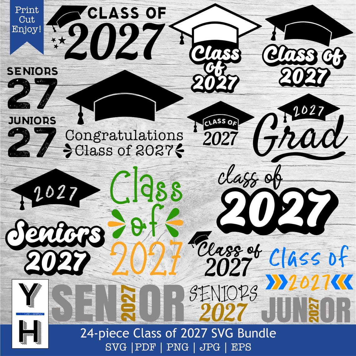Class of 2027 SVG Bundle | Senior 2027 SVG | Seniors 2027 PNG | Senior ...