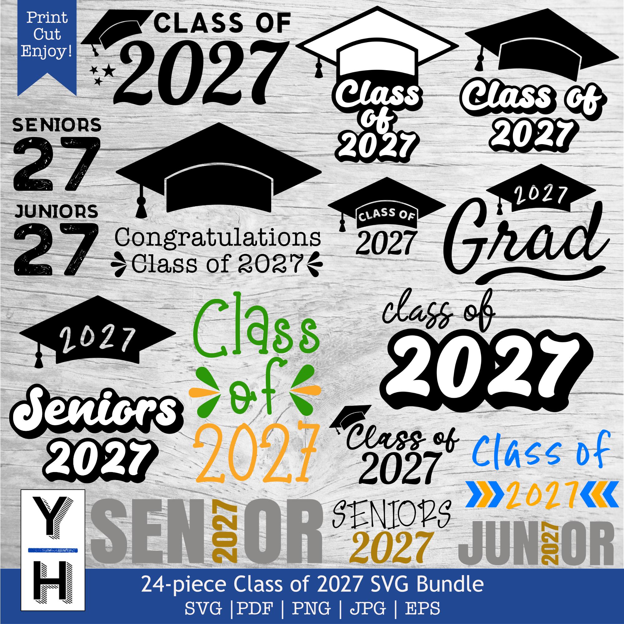 Class of 2027 SVG Bundle | Senior 2027 SVG | Seniors 2027 PNG | Senior ...