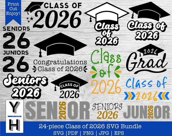 Class of 2026 SVG, Seniors 2026 SVG, Graduation 2026 SVG, 2026 ...