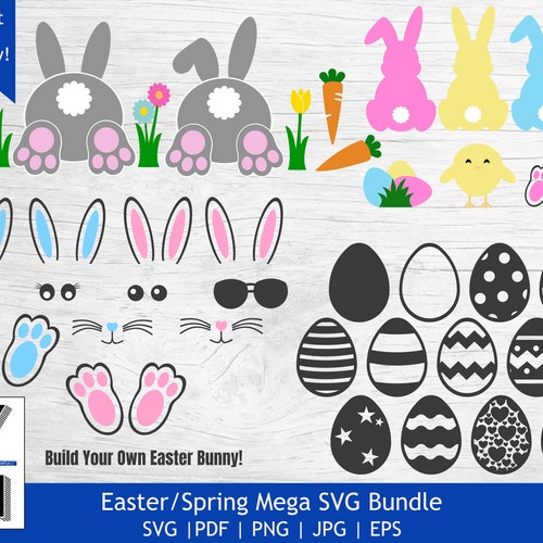 Easter Mega SVG Bundle Get 4 SVG Bundles in 1 Pack Spring | Etsy