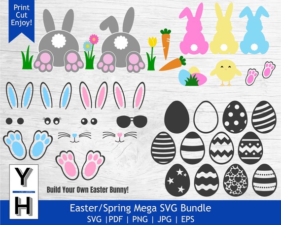 Easter Mega SVG Bundle Get 4 SVG Bundles in 1 Pack Spring | Etsy