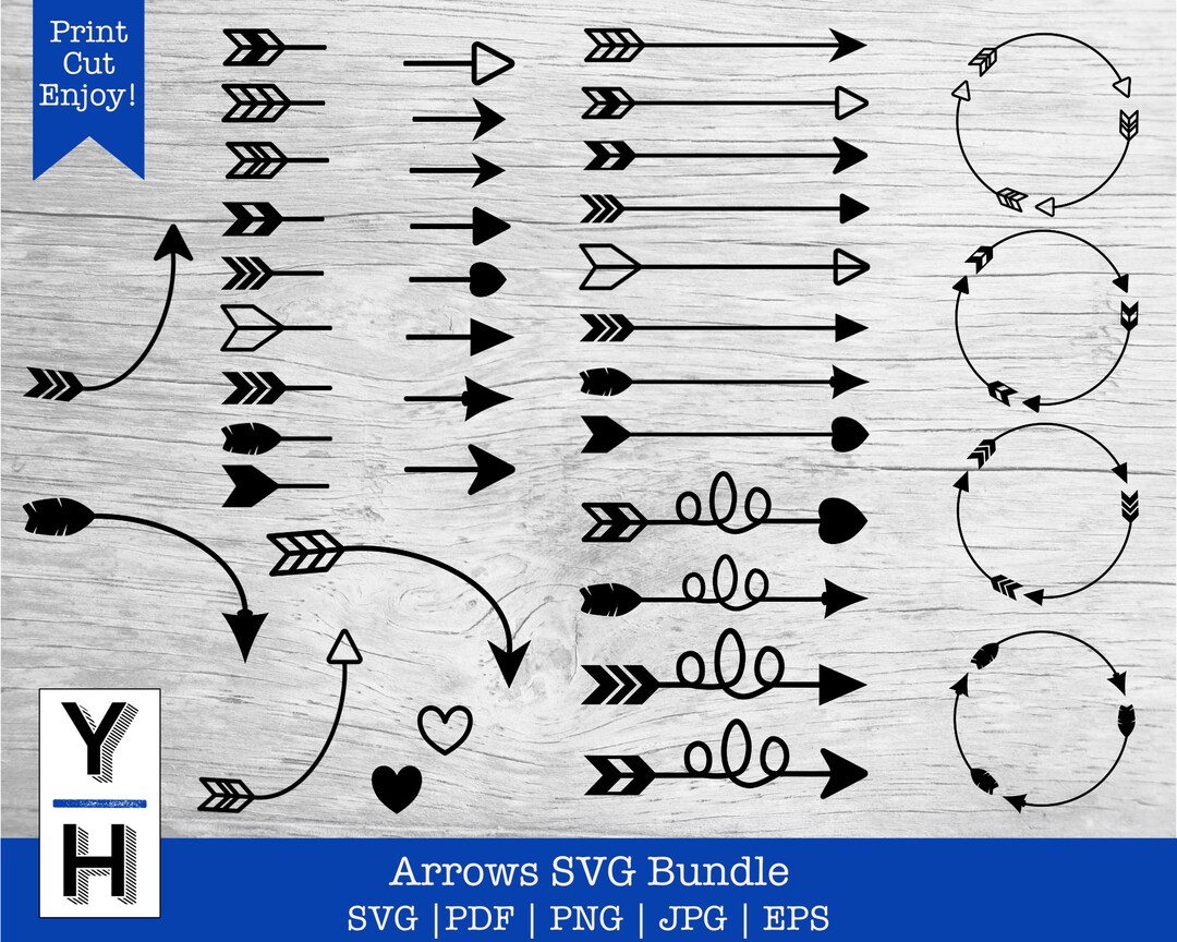 Arrow SVG Bundle Arrows Arrow Circle Frame SVG Arrow - Etsy