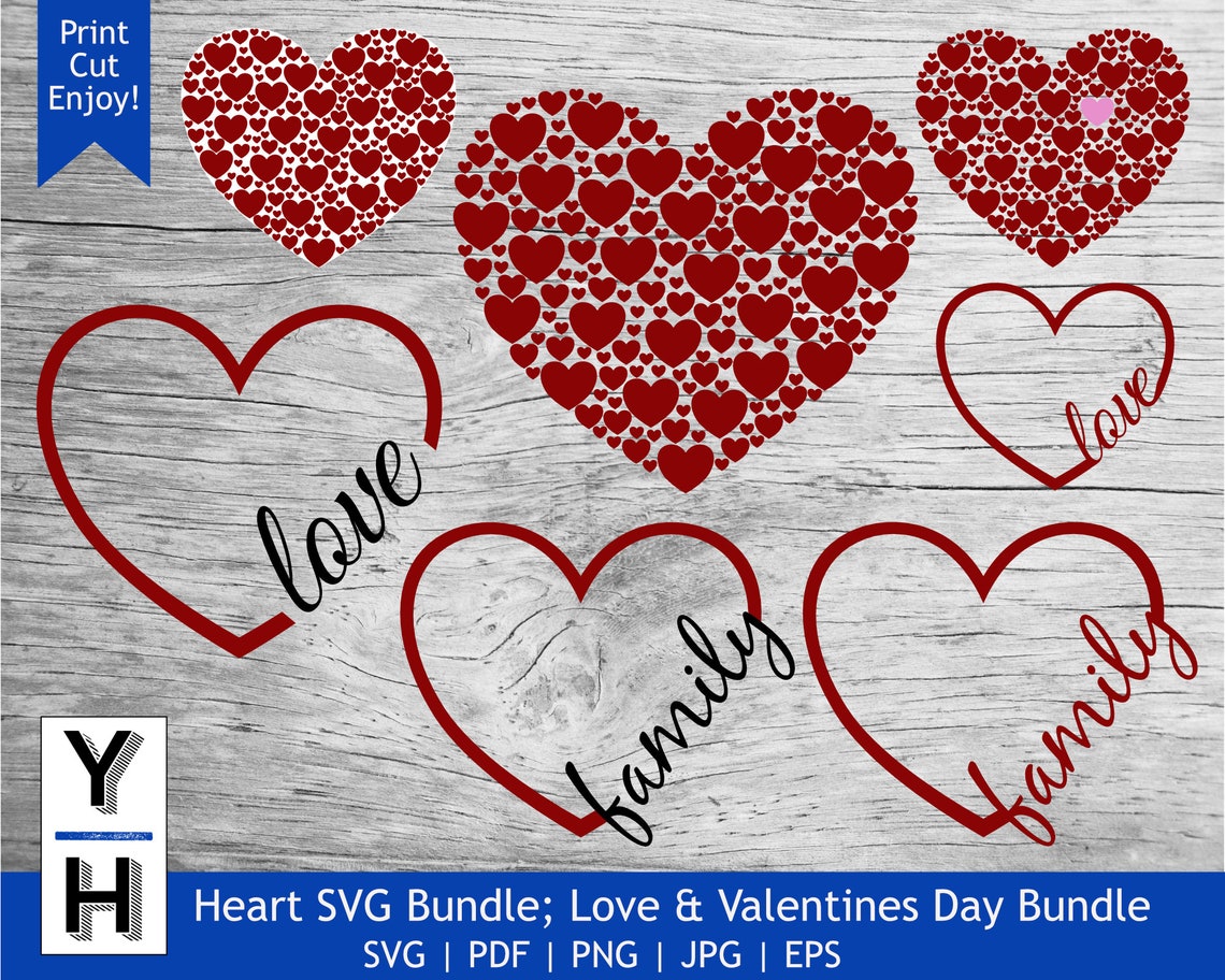 Valentine SVG Bundle Love SVG Heart SVG Valentines Day - Etsy
