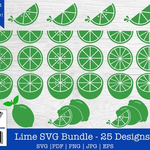 Citrus SVG Bundle Citrus Fruit SVG Sliced Citrus PNG Orange Lemon Lime ...