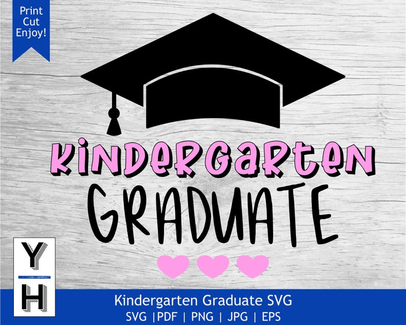 Kindergarten Graduation SVG Kindergarten Grad PNG Kinder - Etsy