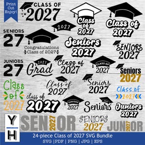 Class of 2027 SVG Bundle | Senior 2027 SVG | Seniors 2027 PNG | Senior ...