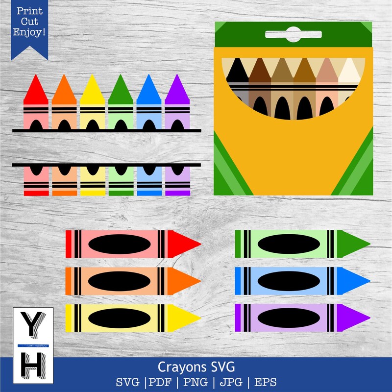 Box of Crayons Png Clipart - Etsy