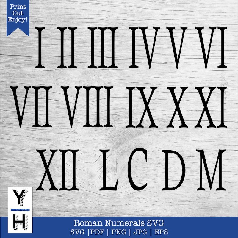 Roman Numerals Art - Etsy