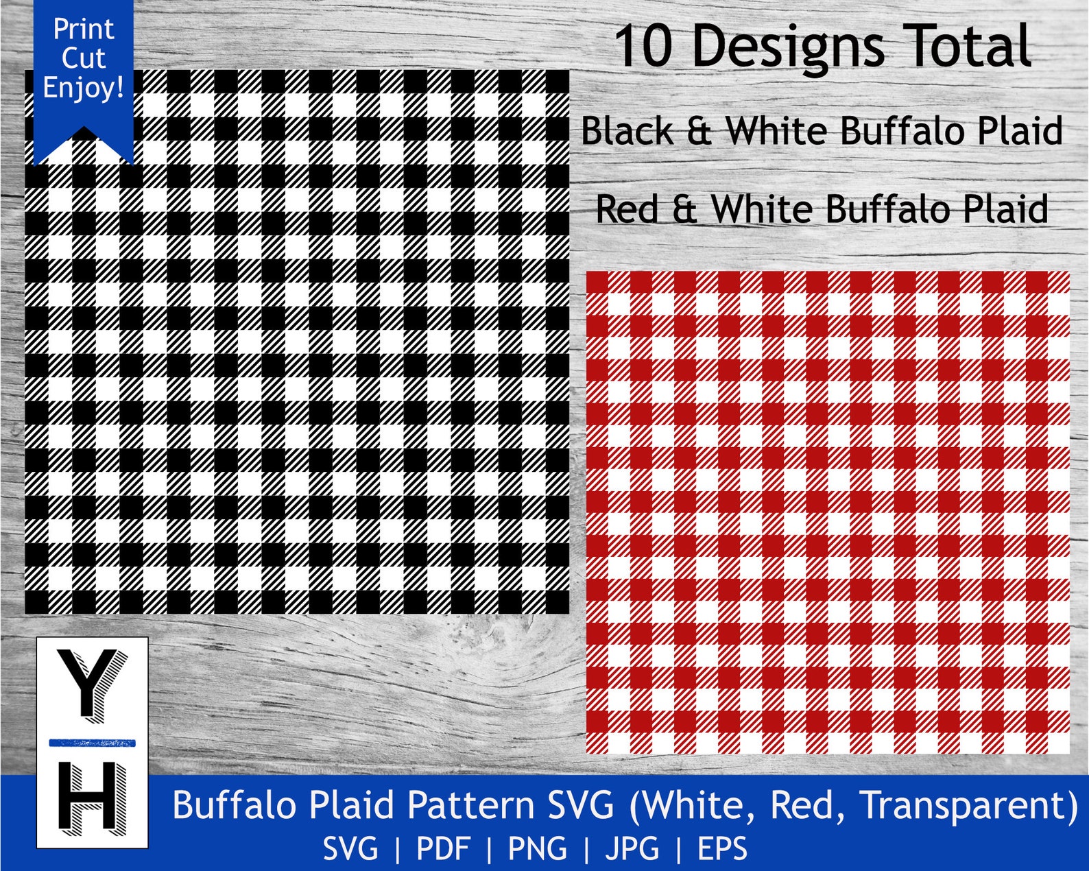 Buffalo Plaid SVG Bundle Buffalo Check Svg Plaid Pattern - Etsy