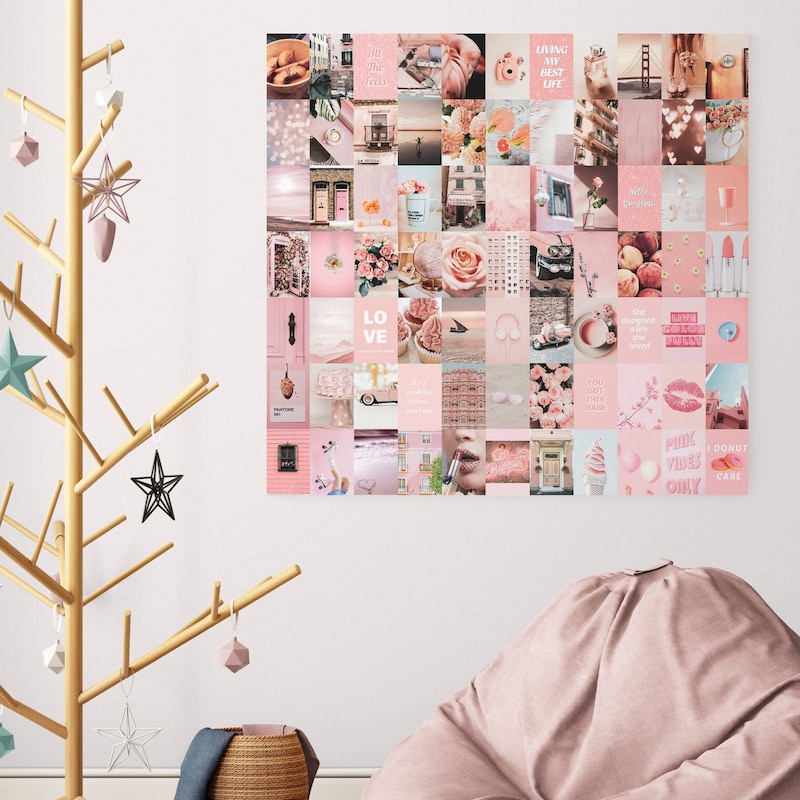 Pink Collage Kit - Etsy