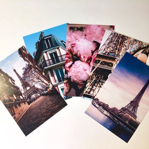 Pink Paris Photo Wall Collage Kit, Pink Aesthetic Collage, City Prints ...