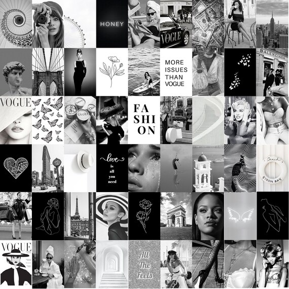 Fashion Collage Black And White