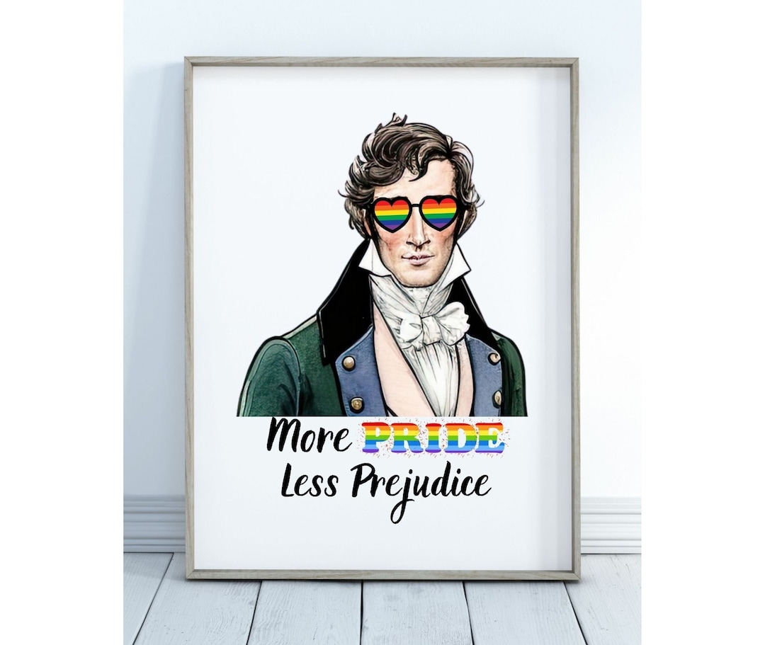More Pride Less Prejudice Poster Matte, LGBTQ Wall Print, Funny Jane ...