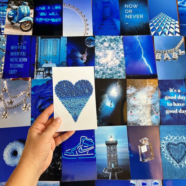 Blue Collage Kit - Etsy