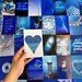 Blue Collage Kit 80/100 Pc, Blue Aesthetic Wall Collage, Blue Photo ...