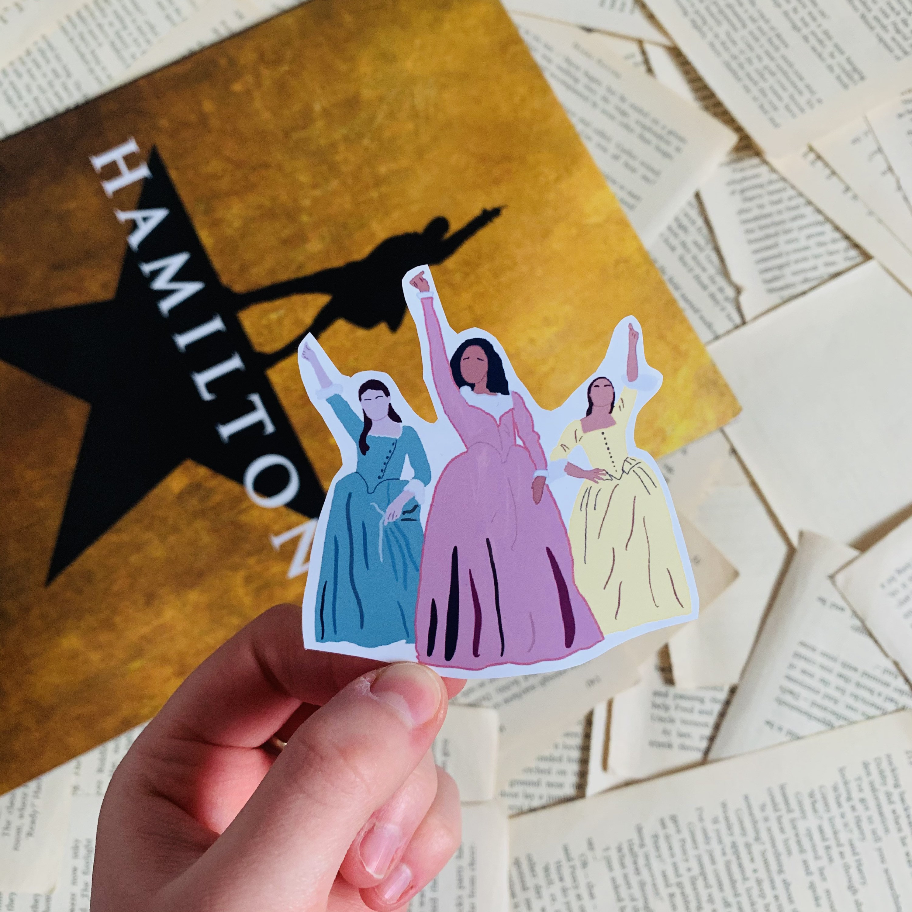 Hamilton the musical stickers Schuyler sister stickers | Etsy