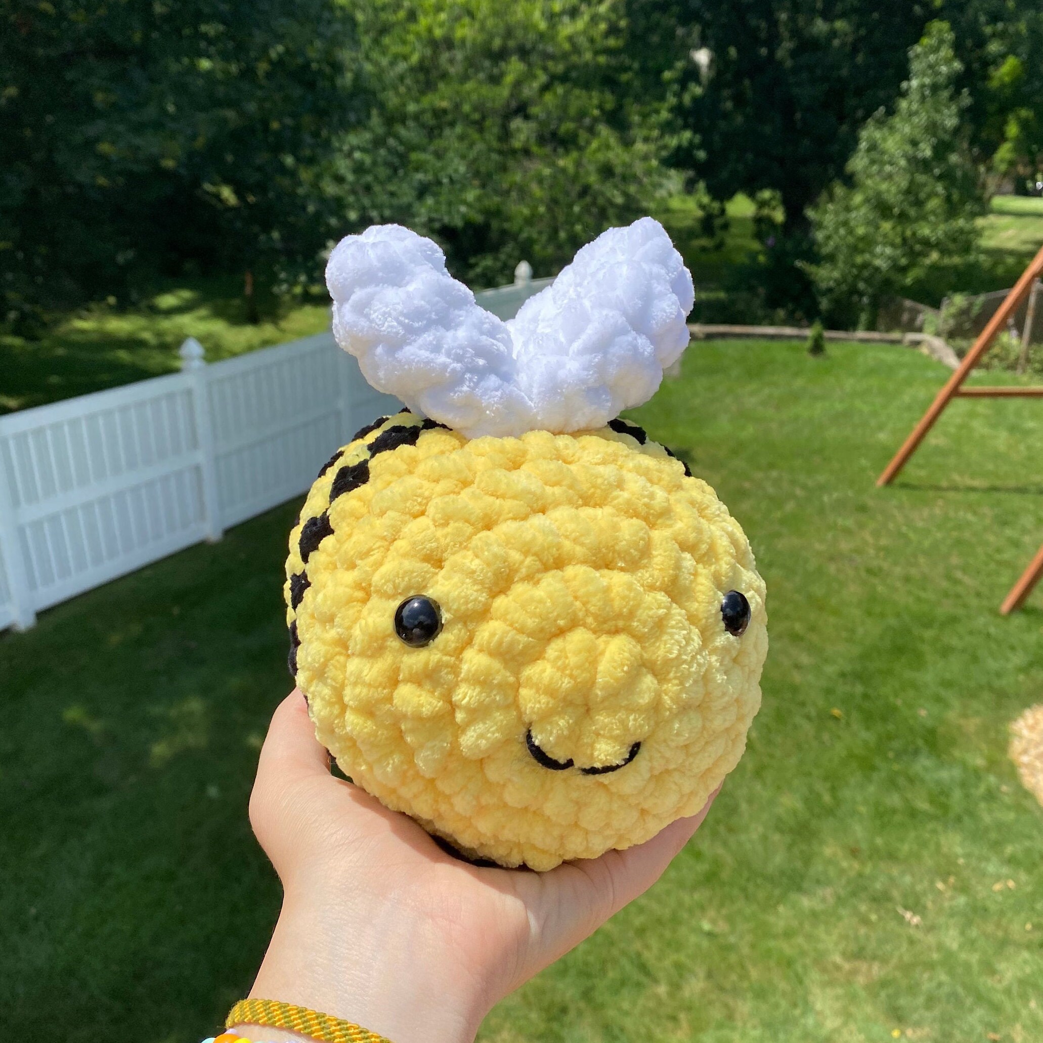 Crocheted Fuzzy Bee, Crocheted Bee, Cute Fuzzy Bee, Bee Stuffed Animal ...