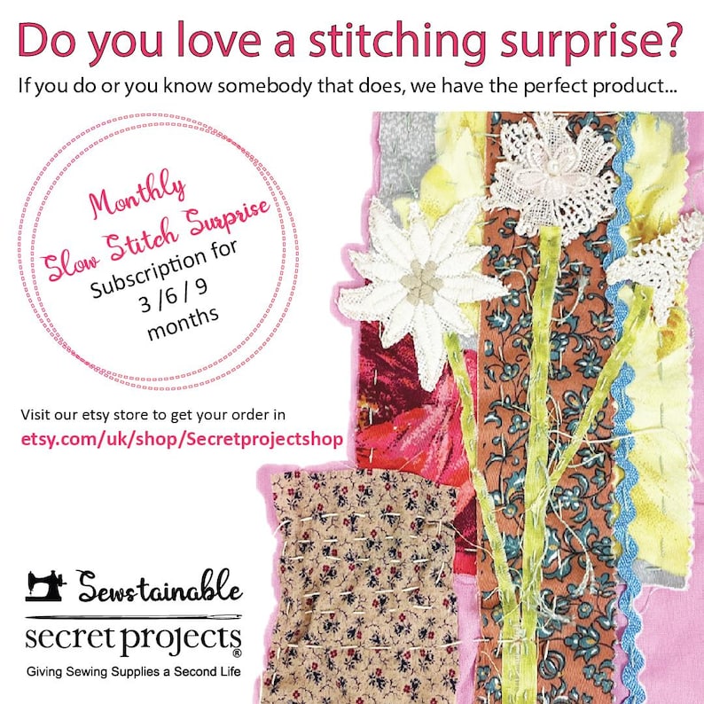 Monthly Slow Stitch Surprise Subscription Box - Etsy UK