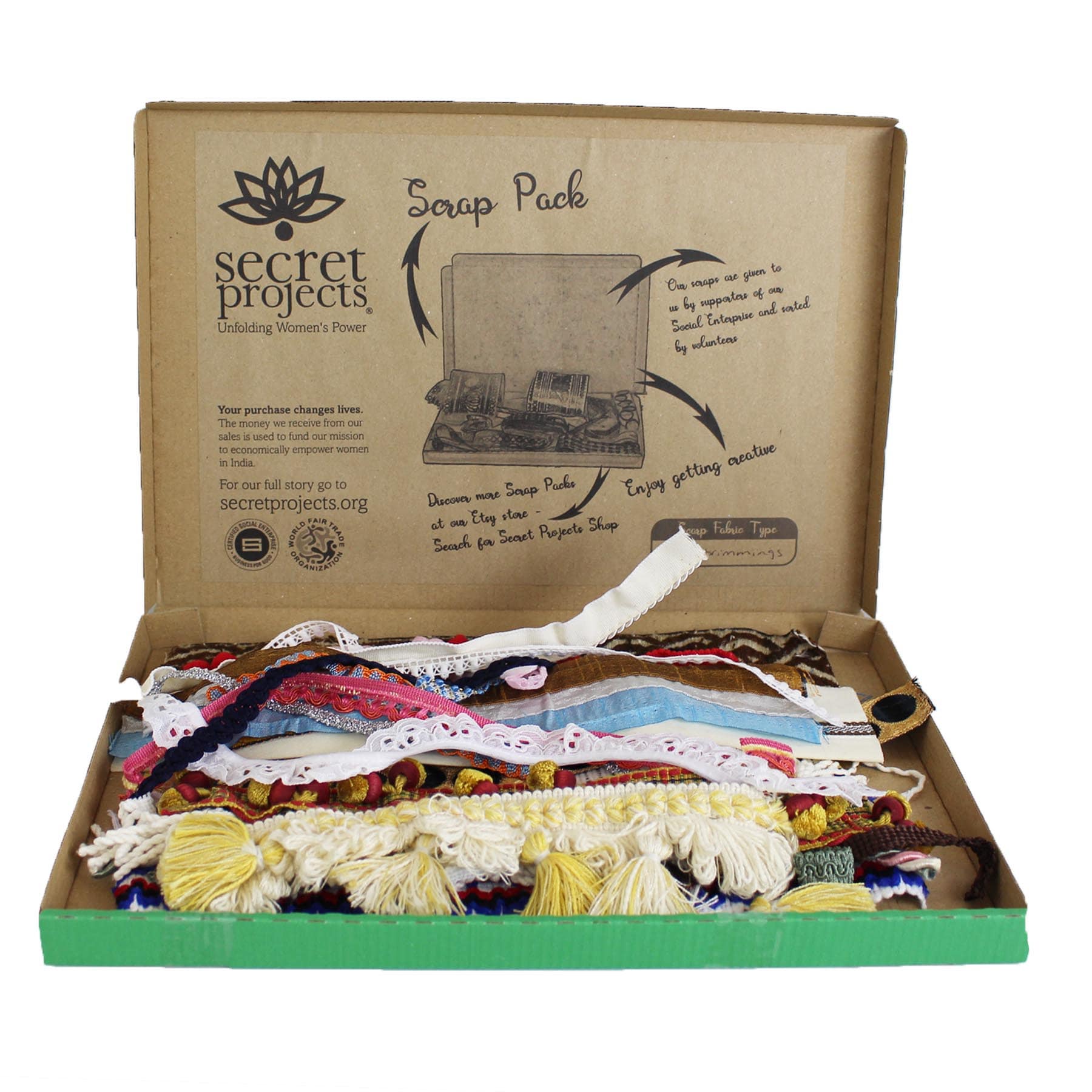 Mixed Trimmings Scrap Pack Sustainable Sewers Scrap Pack Surprise Craft ...