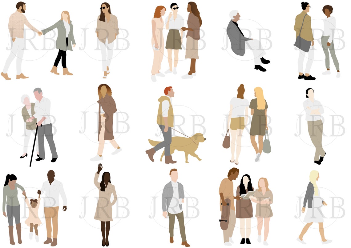 Neutral Vector People Collection No.2 Non-specific - Etsy