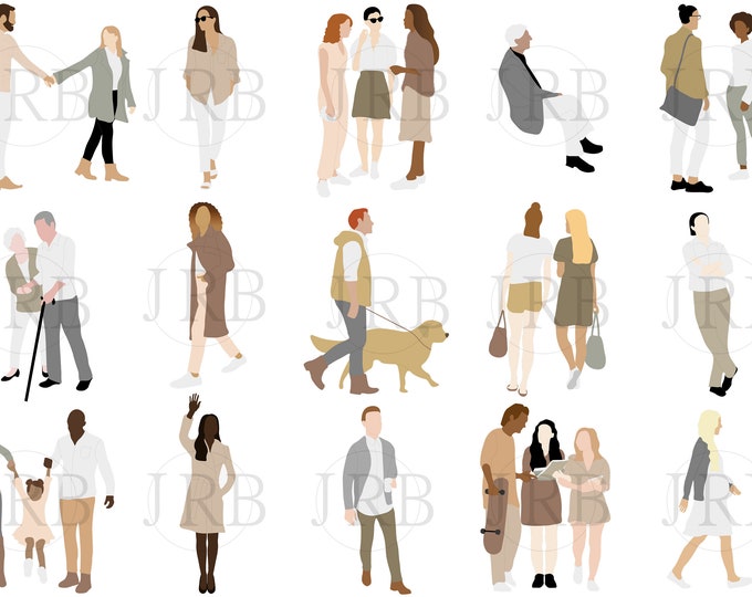 Neutral Vector People Collection No.2 Non-specific - Etsy