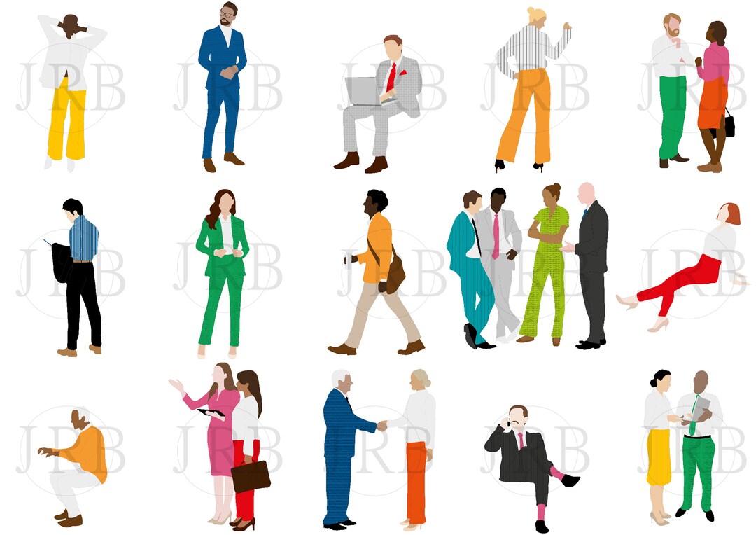 Bright Vector People Collection No.1 Office - Etsy