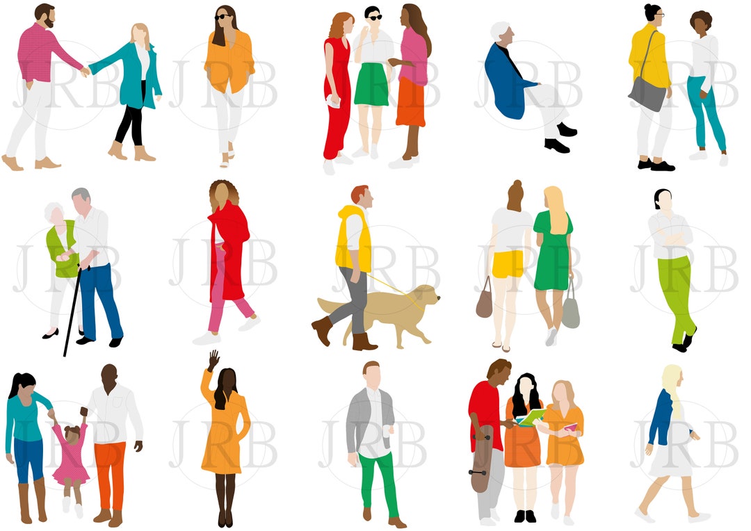 Bright Vector People Collection No.2 Non-specific - Etsy
