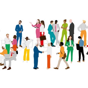 Bright Vector People Collection No.1 Office - Etsy