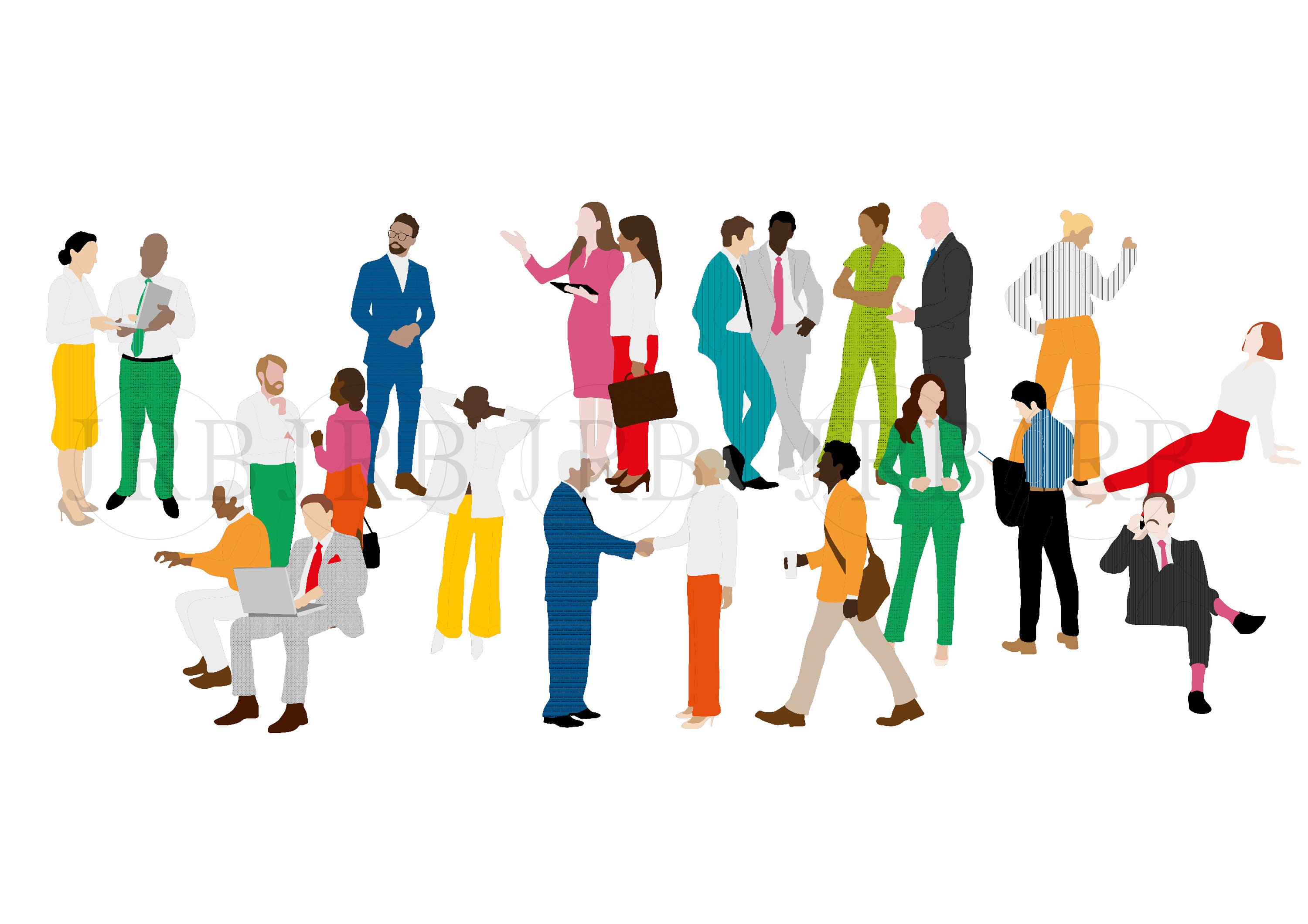 Bright Vector People Collection No.1 Office - Etsy