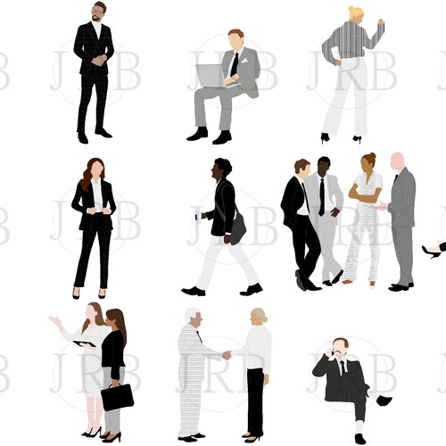 Neutral Vector People Collection No.1 Office - Etsy