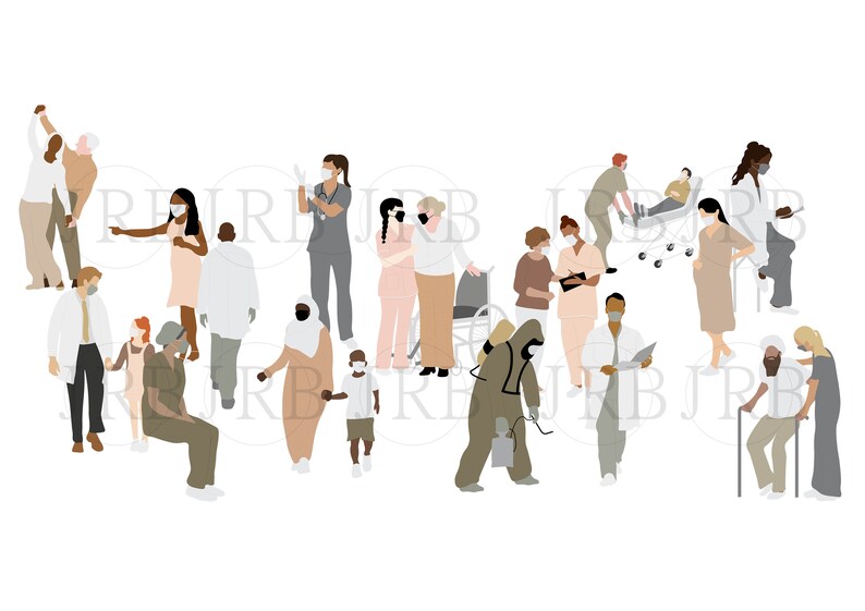 Neutral Vector People Collection No.4 Healthcare - Etsy
