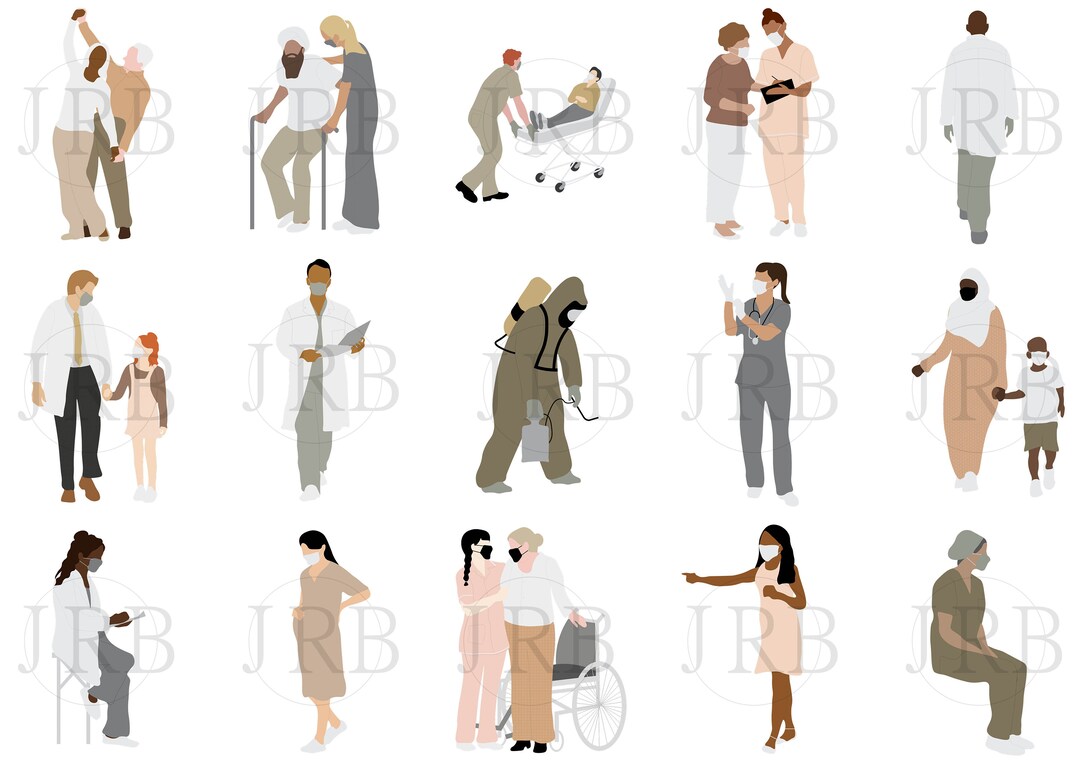 Neutral Vector People Collection No.4 Healthcare - Etsy