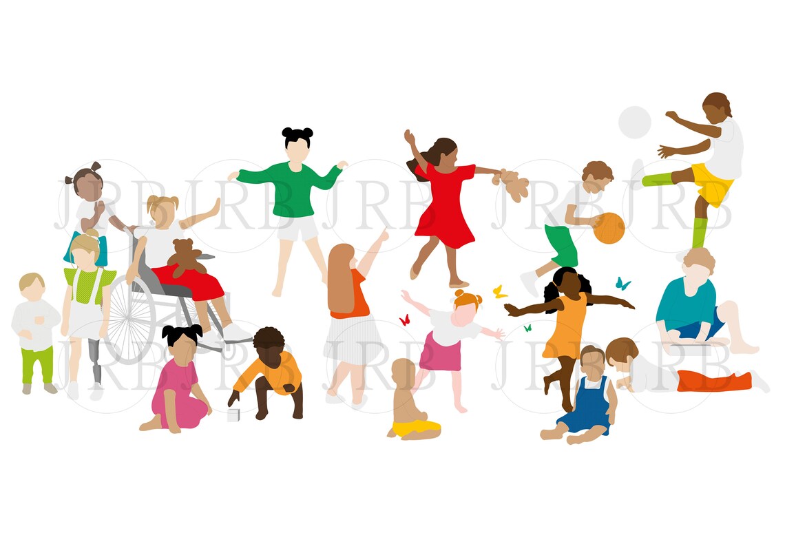 Bright Vector People Collection No.3 Children - Etsy