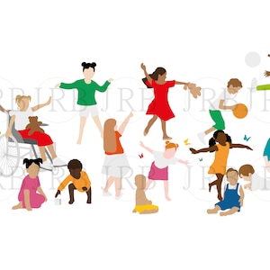 Bright Vector People Collection No.3 Children - Etsy