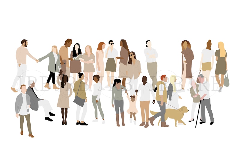 Neutral Vector People Collection No.2 Non-specific - Etsy