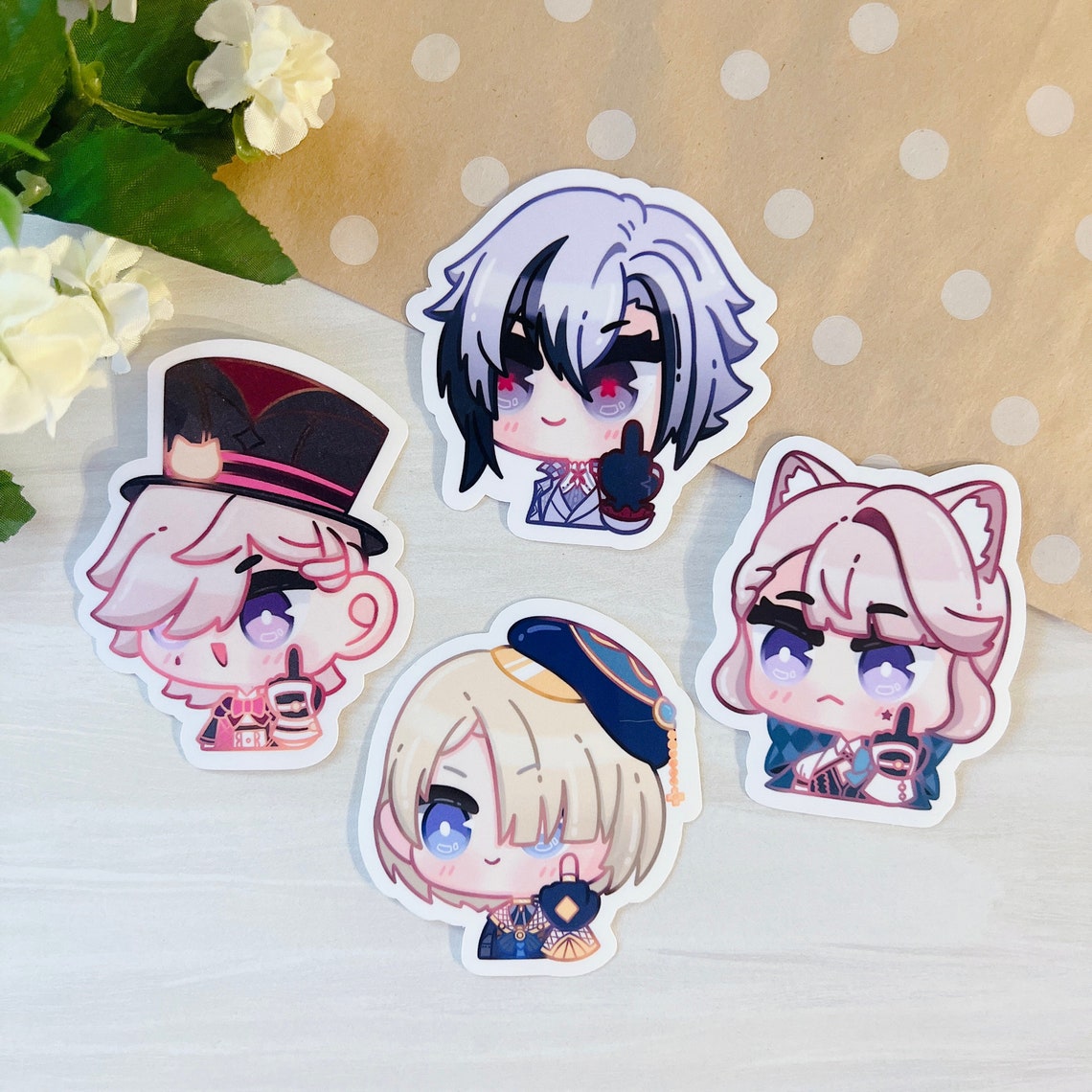 Genshin Impact Middle Finger Stickers: Characters From Fontaine ...