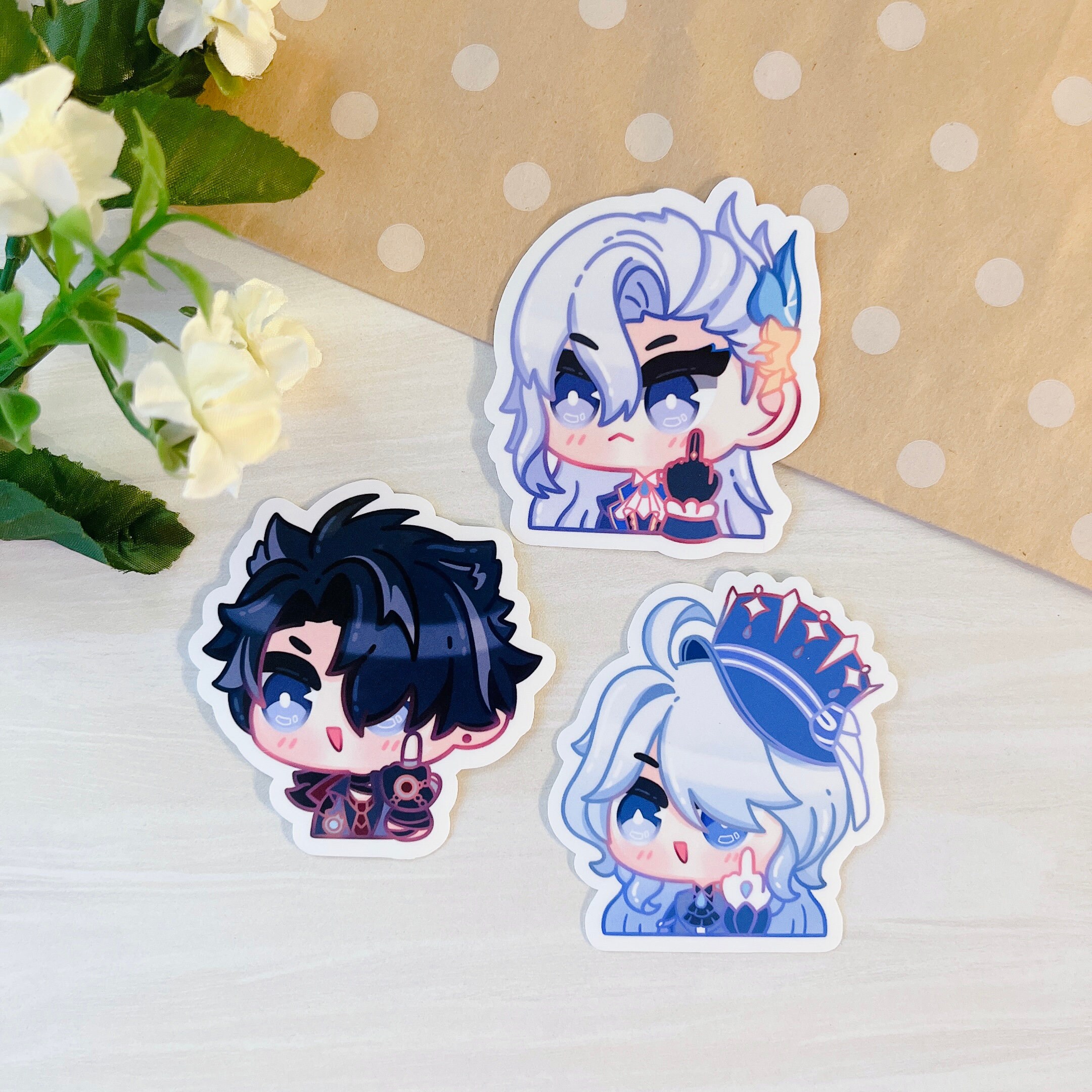 Genshin Impact Middle Finger Stickers: Characters From Fontaine ...