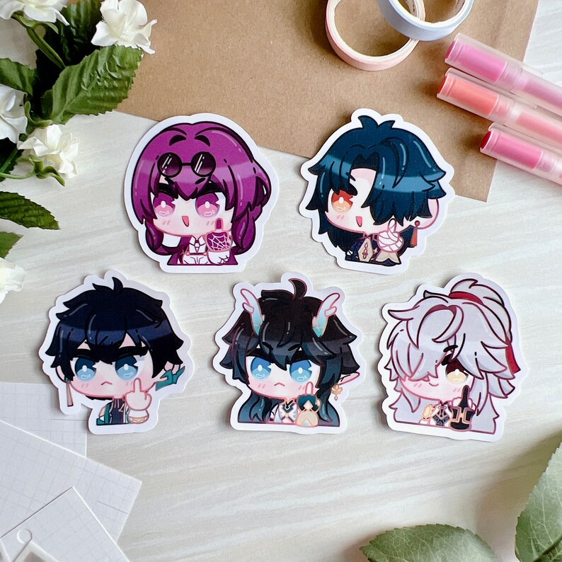Honkai Star Rail Middle Finger Stickers: Dan Heng, Blade, Kafka ...