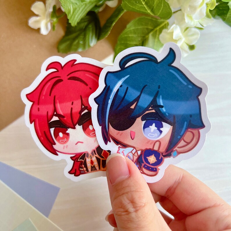 Genshin Impact Middle Finger Stickers: Characters From - Etsy