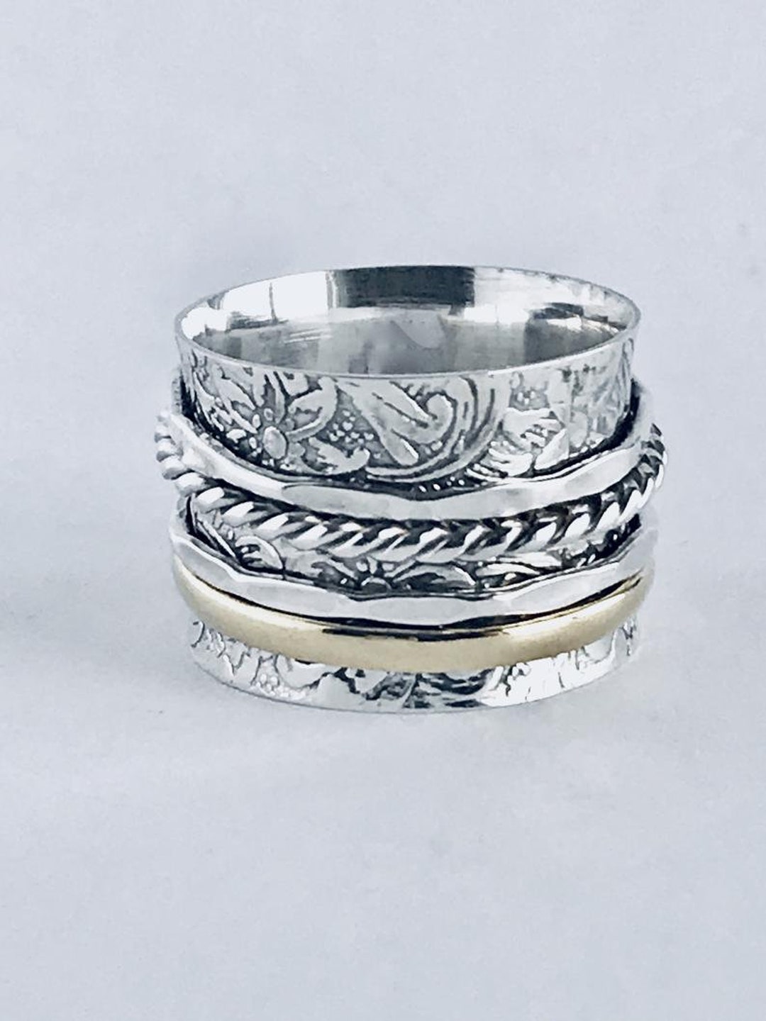 Buy Sterling Silver Spinner Ring, 925 Silver Spinner Ring, Handmade ...