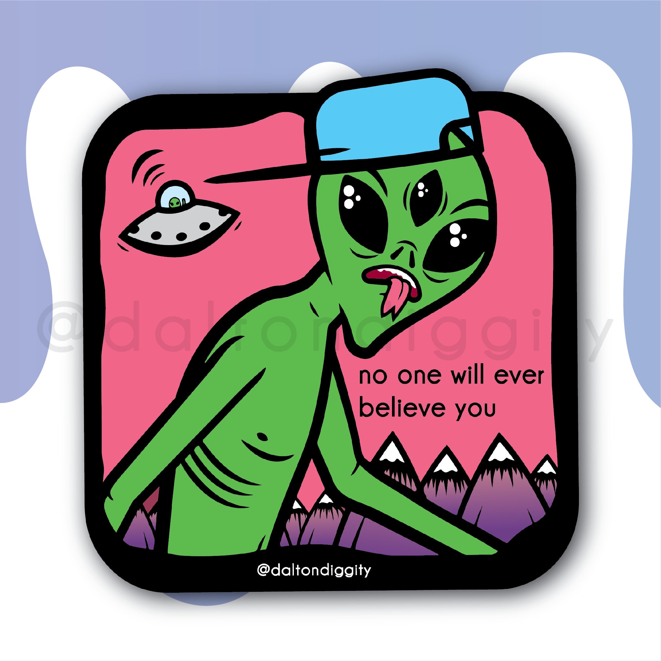 Alien Sticker - Etsy
