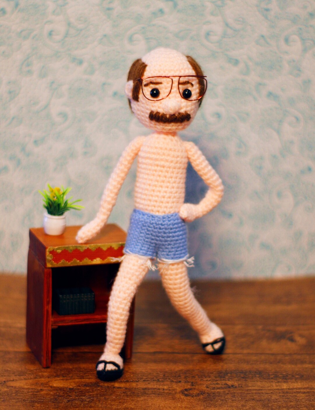 Tobias Funke Inspired Crochet Amigurumi Doll - One of a Kind Handmade ...