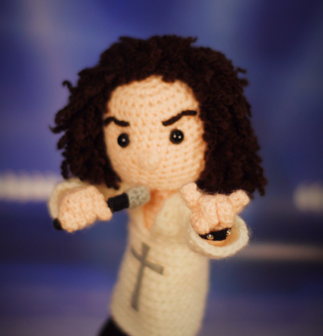Ronnie James Dio Inspired Crochet Amigurumi Doll - Black Sabbath ...