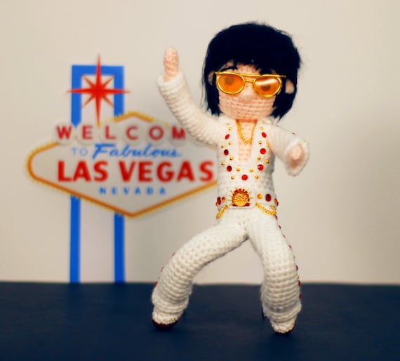 Elvis Inspired Crochet Amigurumi Doll Elvis Presley Vegas | Etsy