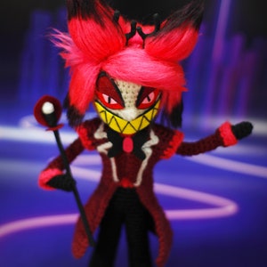 Alastor Inspired Crochet Amigurumi Doll - Hazbin Hotel - One of a Kind ...