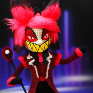 Alastor Inspired Crochet Amigurumi Doll - Hazbin Hotel - One of a Kind ...