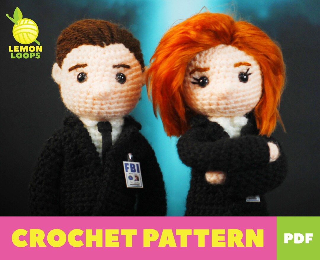 PATTERN for X-files Fox Mulder & Dana Scully Inspired Crochet Amigurumi ...